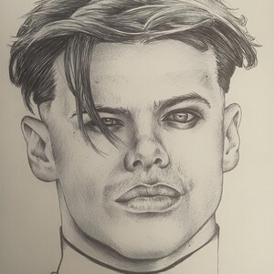 Yungblud Original Pen Drawing Fan-art Signed . Uk A4 Size . - Etsy