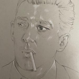 Reggie Kray Original Fan-art Drawing . UK A4 Size the Kray Twins Ronnie ...