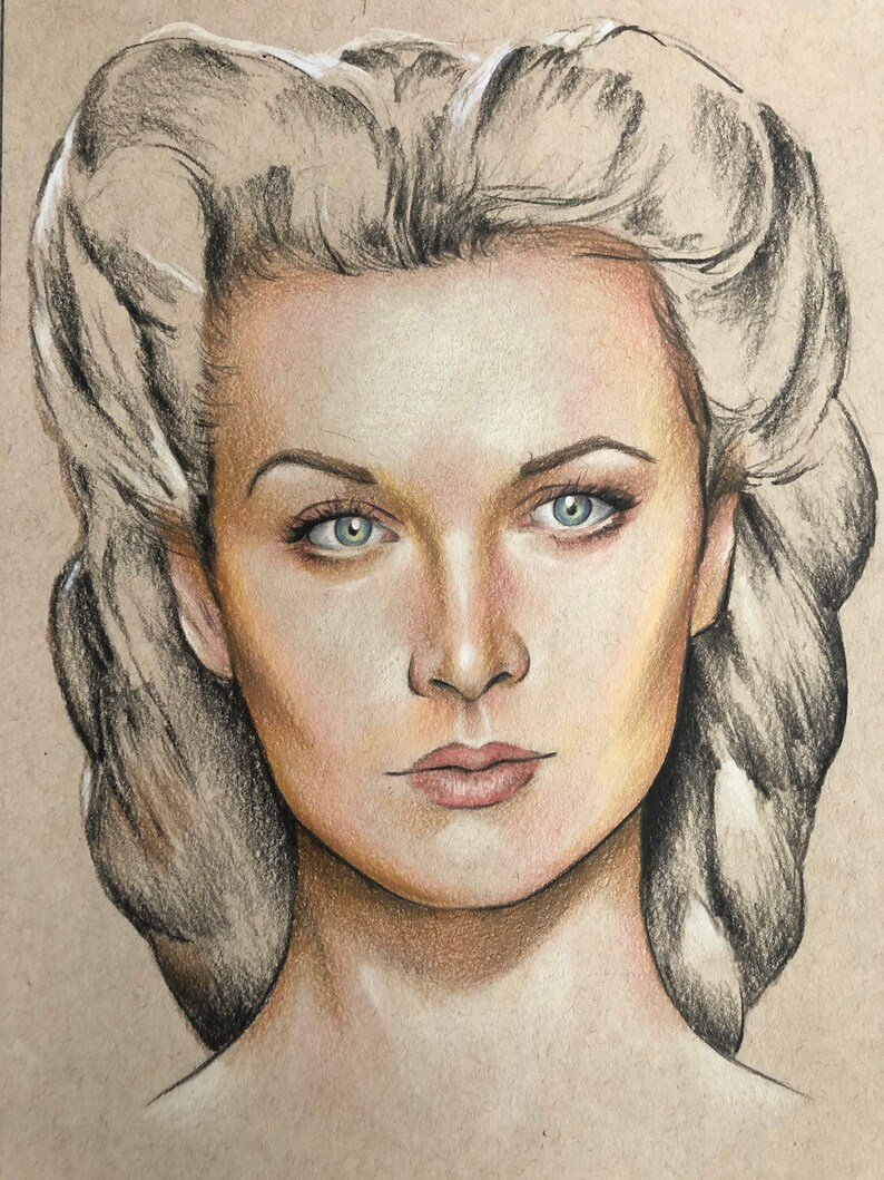Vivien Leigh Original Pencil Drawing .fan-art A4. Scarlet O’hara Gone ...