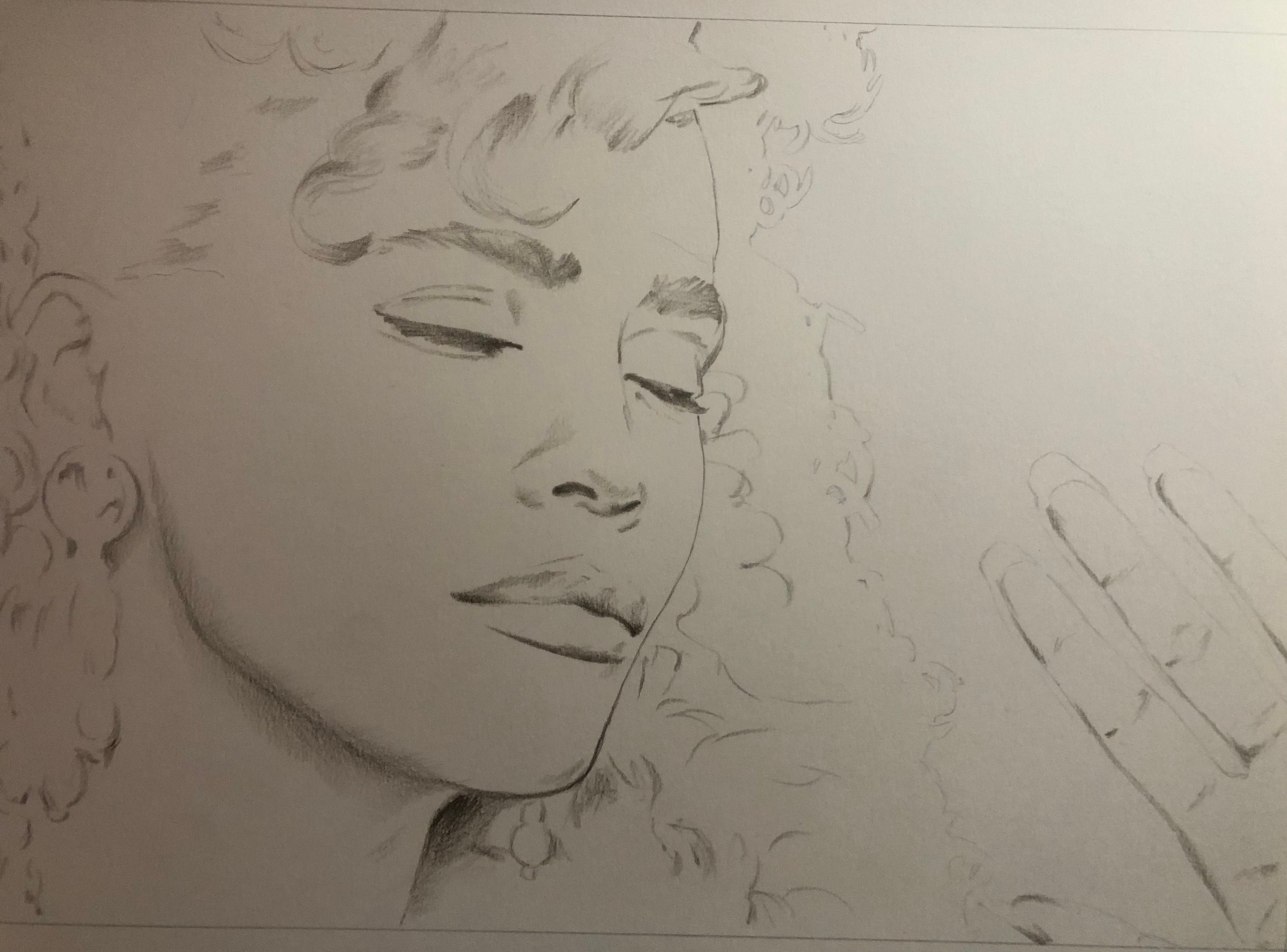 Whitney Houston Original Pencil Drawing . A4 Fan-art | Etsy