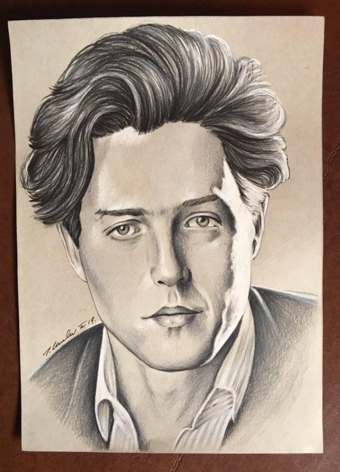 Hugh Grant Original Pencil Drawing .A4 Fan-art. | Etsy