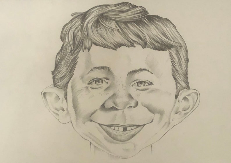 Mad Magazine Pencil Drawing Fan-art . A4 . Original Fan-art - Etsy