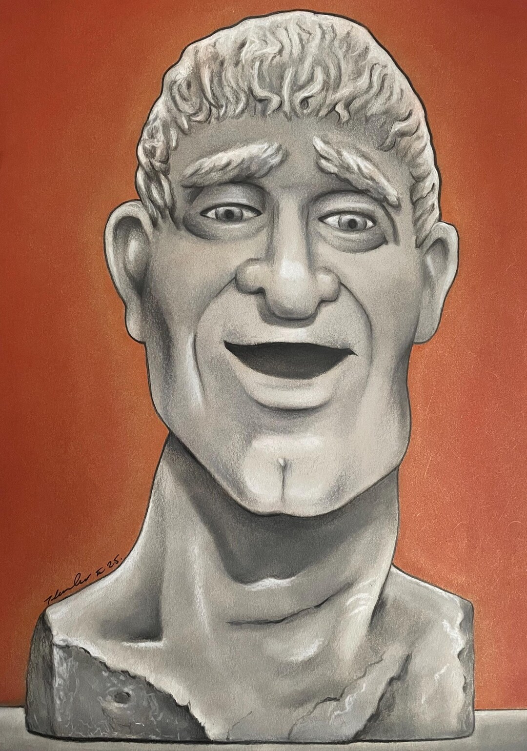 The Head Art Attack Fan-art Signed Original Drawing . Uk A4 Size . 90s ...