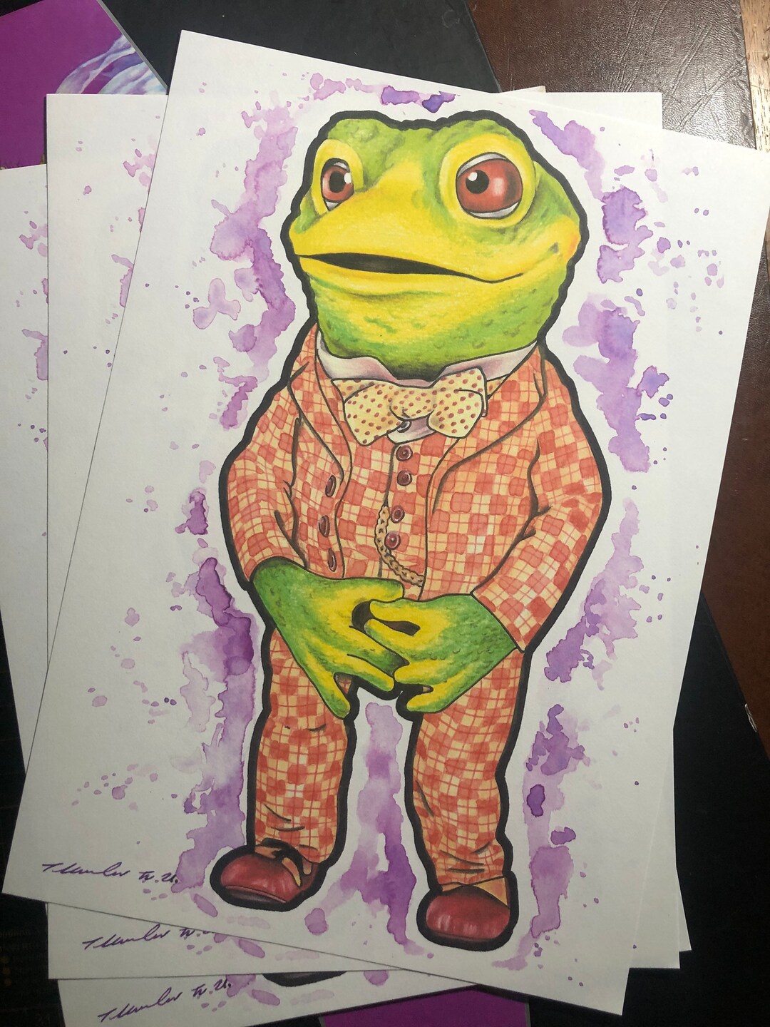 PRINT.... Mr Toad ... Original Fan-art .. Signed Print. the Wind in the ...