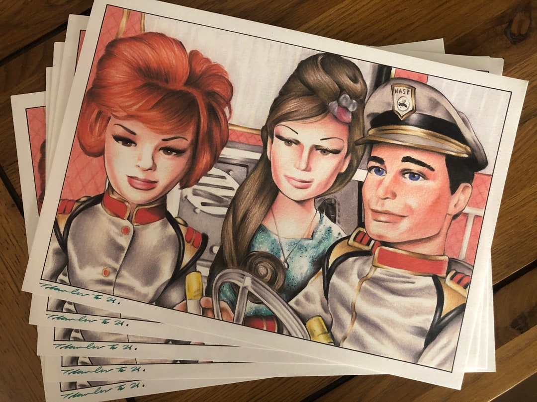 PRINT .. Stingray .. Signed Fan-art A4. Troy Tempest Marina Atlanta ...