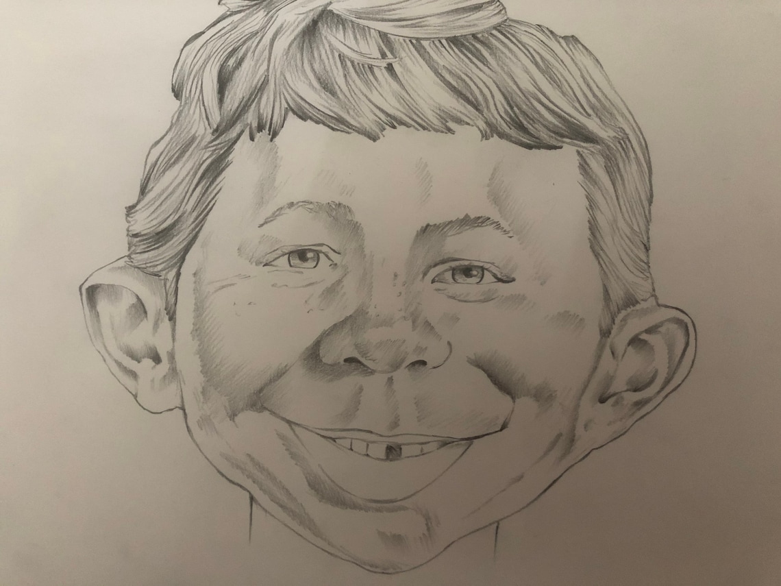Mad Magazine Pencil Drawing Fan-art . A4 . Original Fan-art - Etsy