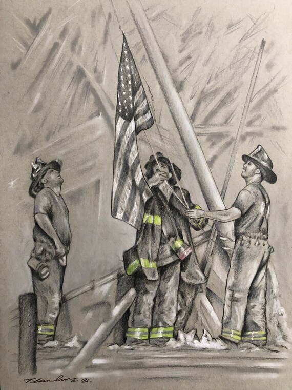 Firefighter Pencil Art