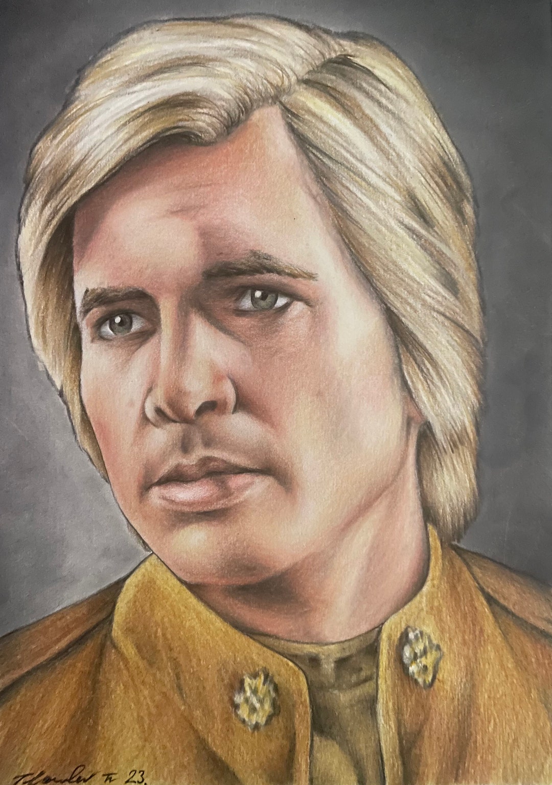 Lieutenant Starbuck Original Pencil Drawing .battlestar Galactica . A4 ...