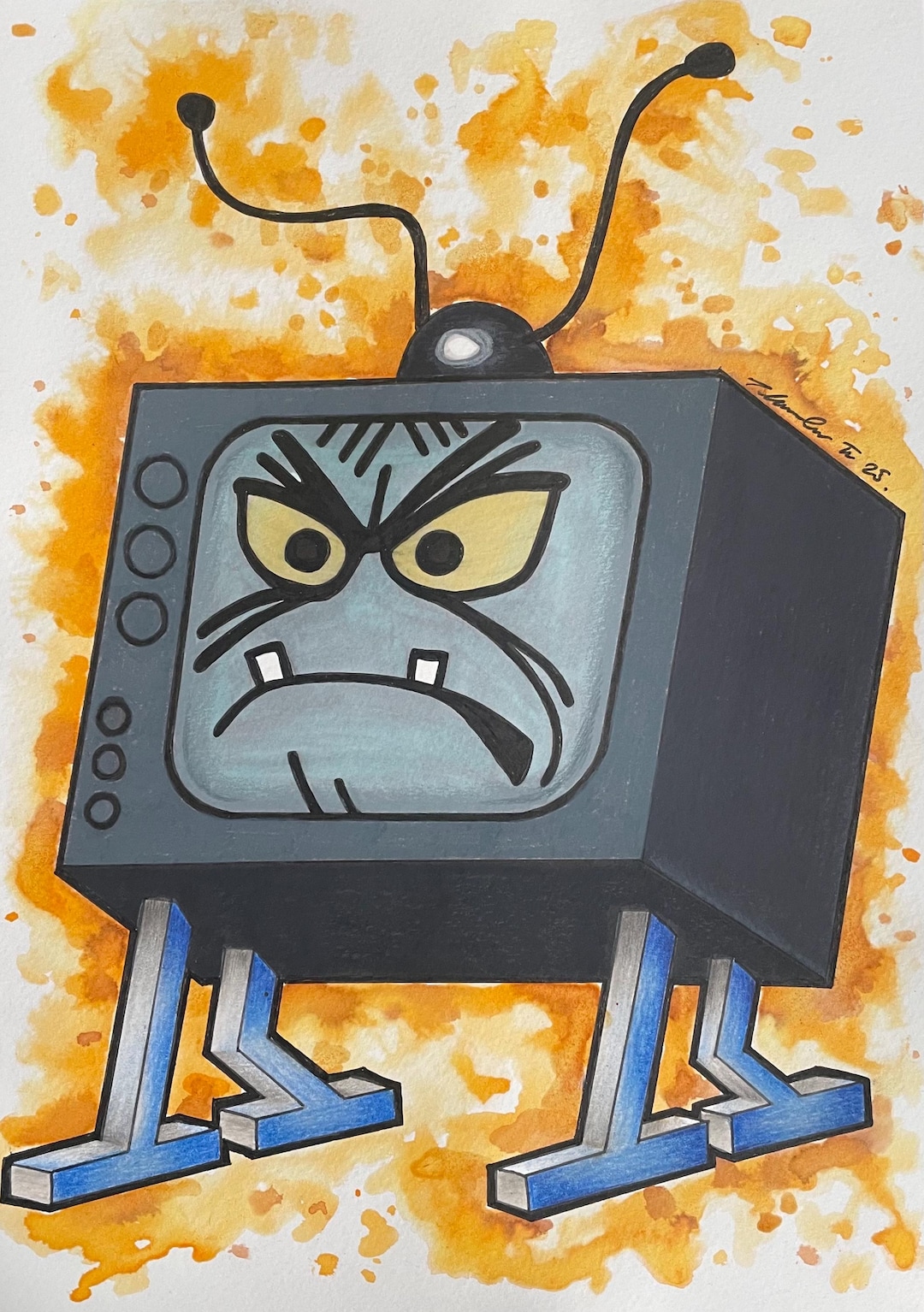 Evil Edna Willow the Wisp Fan-art Original Pencil Drawing . Uk A4 Size ...