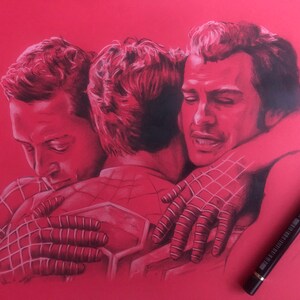 Spider-man Hug Original Pencil Drawing .fan-art A4. No Way Home - Etsy