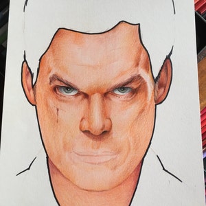 Dexter Morgan Original Pencil Drawing .fan-art A4. Michael C Hall - Etsy UK