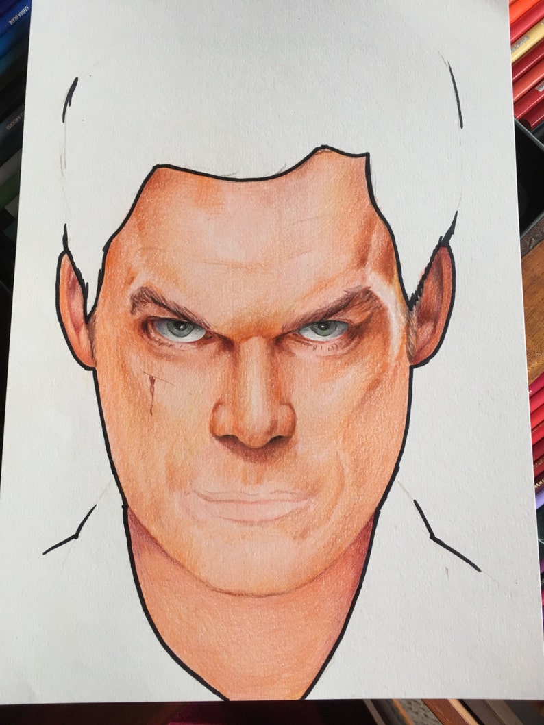 Dexter Morgan Original dibujo a lápiz. Fan-ART A4. Sala - Etsy España