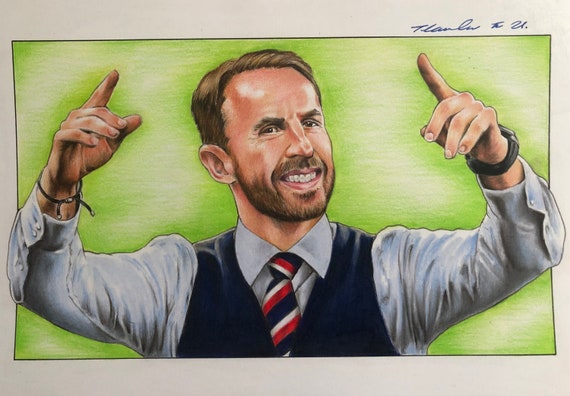 Gareth Southgate Original Pencil Drawing. A4 Fan-art. England - Etsy