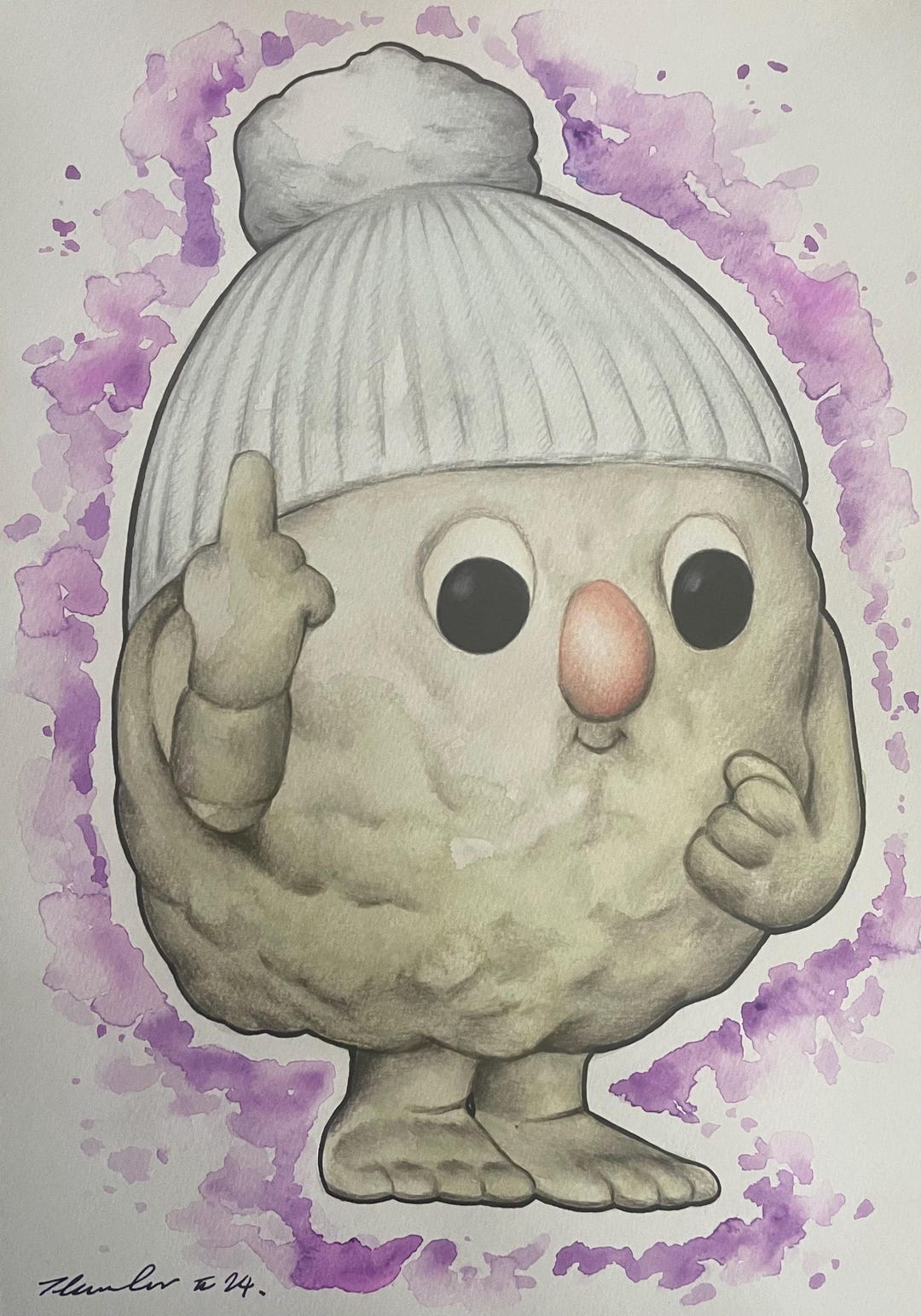 The Flumps / Pootle Original Fan-art Signed Drawing . Uk A4 Size ...