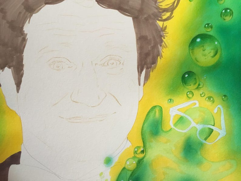 Flubber Robin Williams Original Drawing fan-art A4. | Etsy