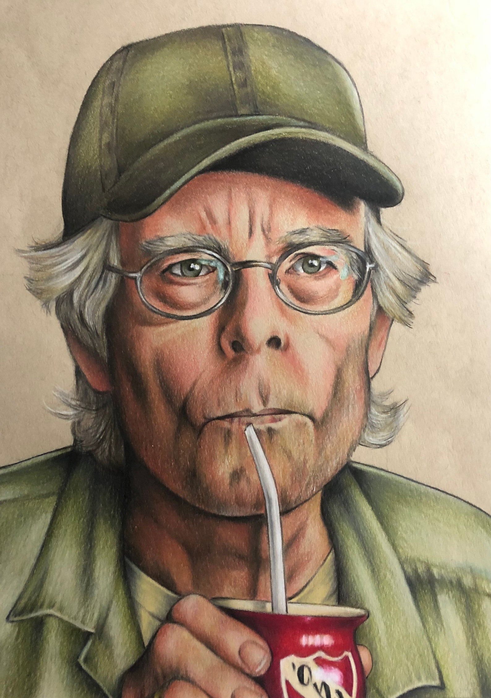 Stephen King Original Pencil Drawing . A4 Fan-art . IT - Etsy