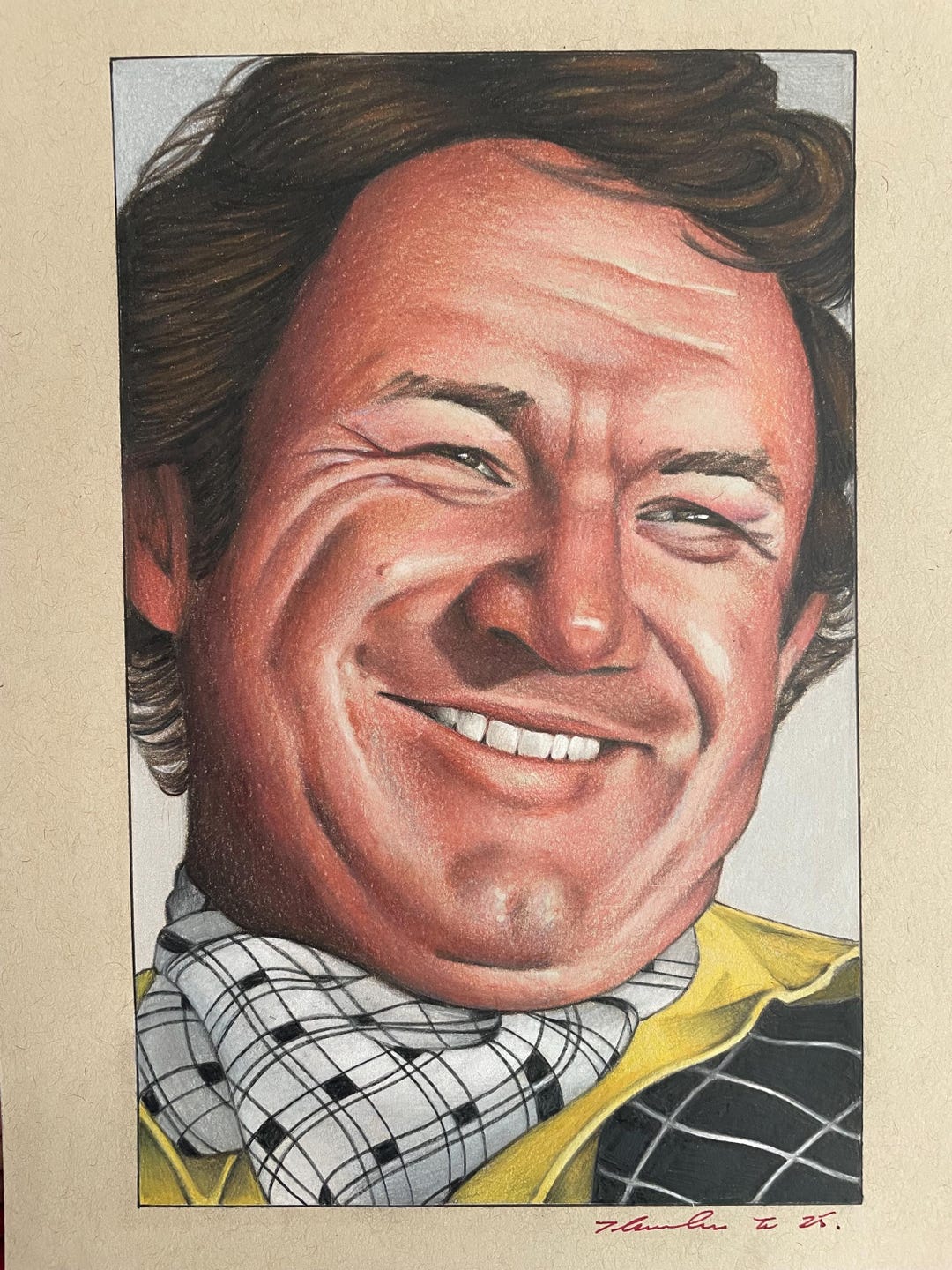 Gene Hackman Original Fan-art Signed Drawing . Uk A4 Size . Lex Luthor ...