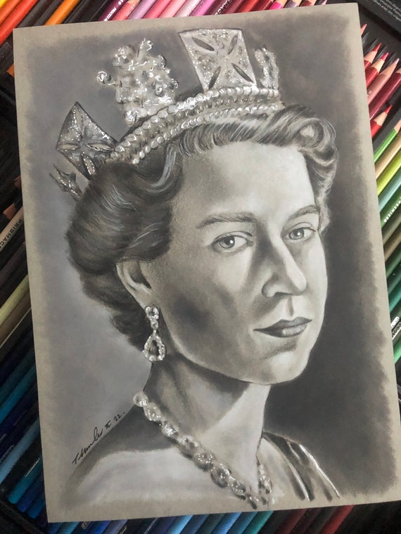 Queen Elizabeth Crown Drawing.