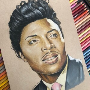 Little Richard Original Pencil Drawing .fan-art A4 Size - Etsy