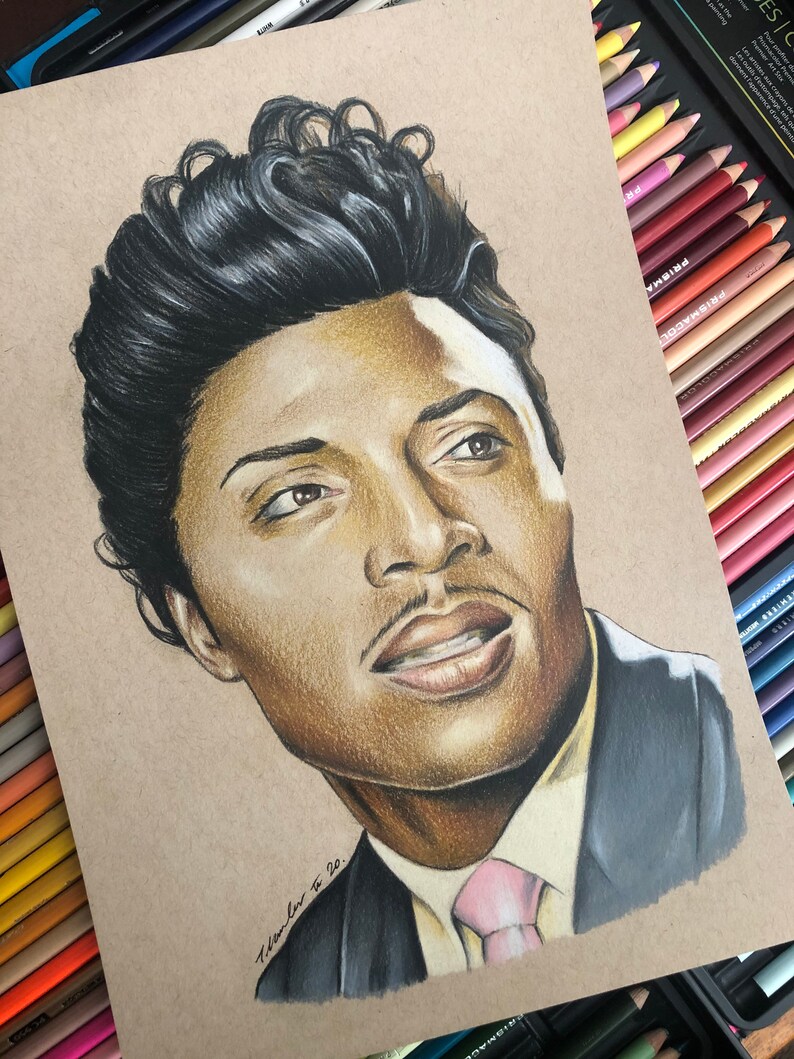 Little Richard Original Pencil Drawing .fan-art A4 Size - Etsy