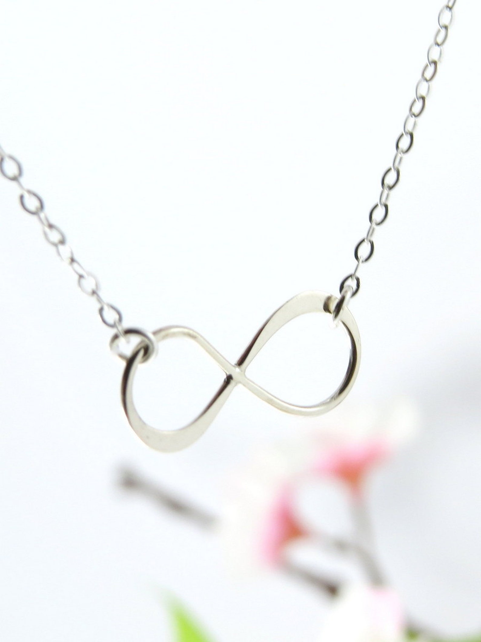 Silver Infinity Symbol Necklace Best Friend Infinity Silver | Etsy