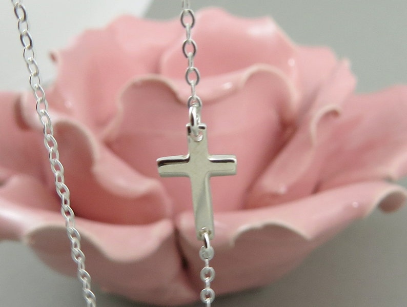 Simple Cross Necklace Minimalist Cross Necklace Dainty Cross | Etsy