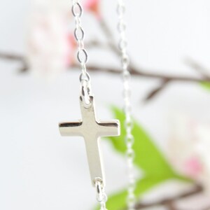 Simple Cross Necklace Minimalist Cross Necklace Dainty Cross - Etsy