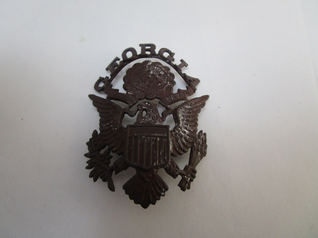 World War 1 US Army Officer Hat Badge Device Rare State of Georgia WWI ...