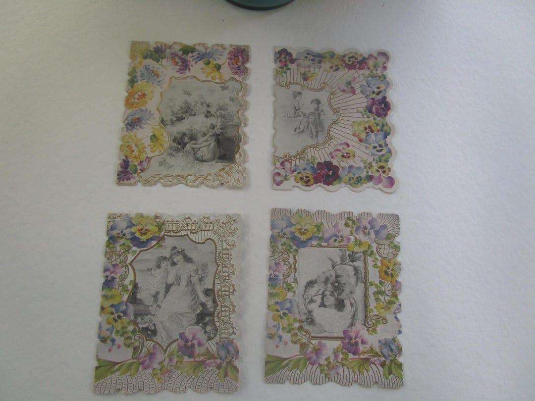 Antique Victorian Fancy Embossed Love Greetings Valentines Great - Etsy