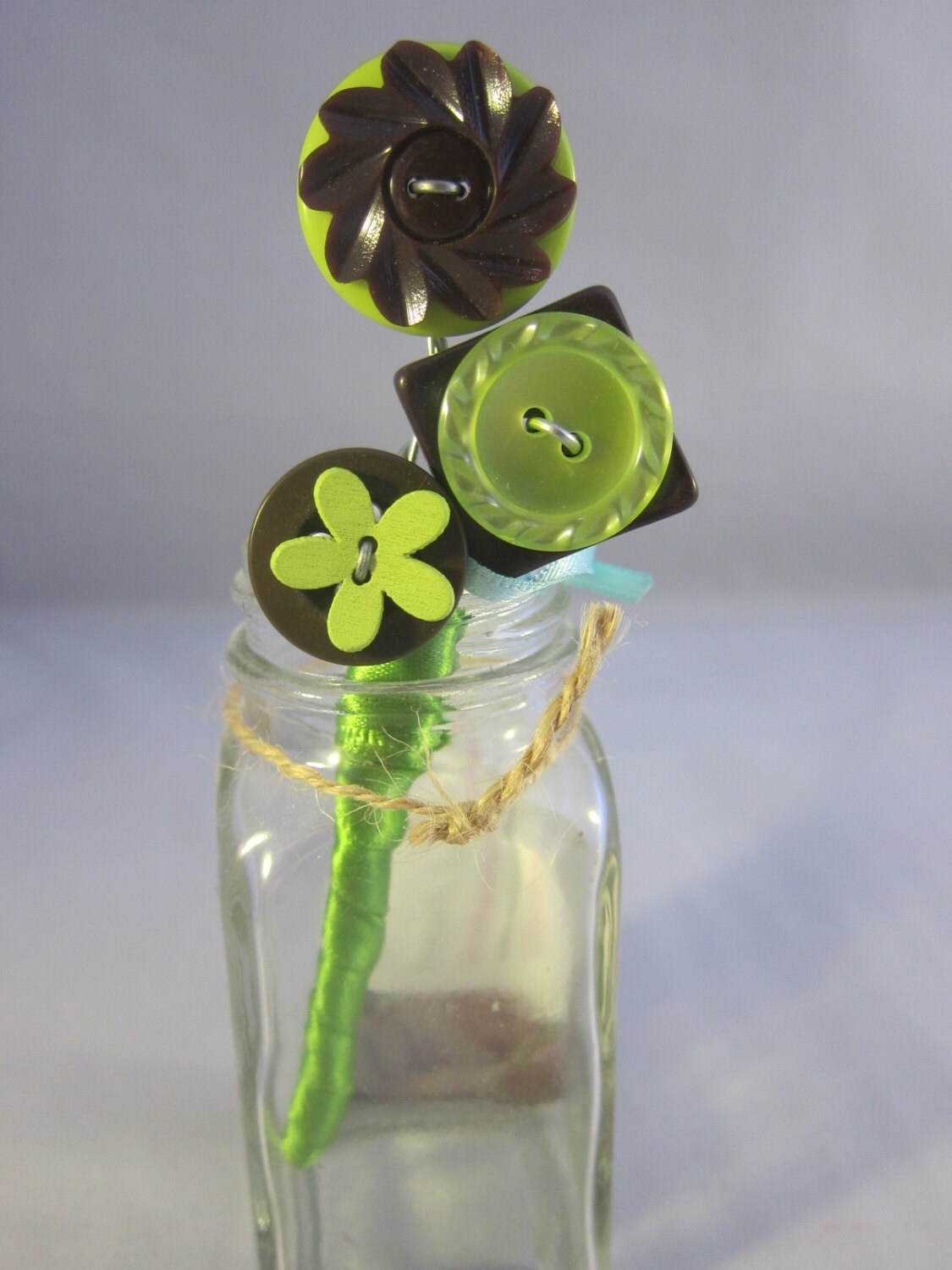 Unique Buttonhole - Lime Green Buttonhole - Unique Wedding Buttonhole ...