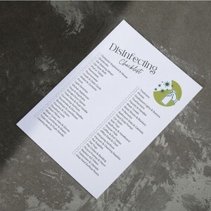 Disinfecting Checklist Minimalist Cleaning Schedule Printable ...
