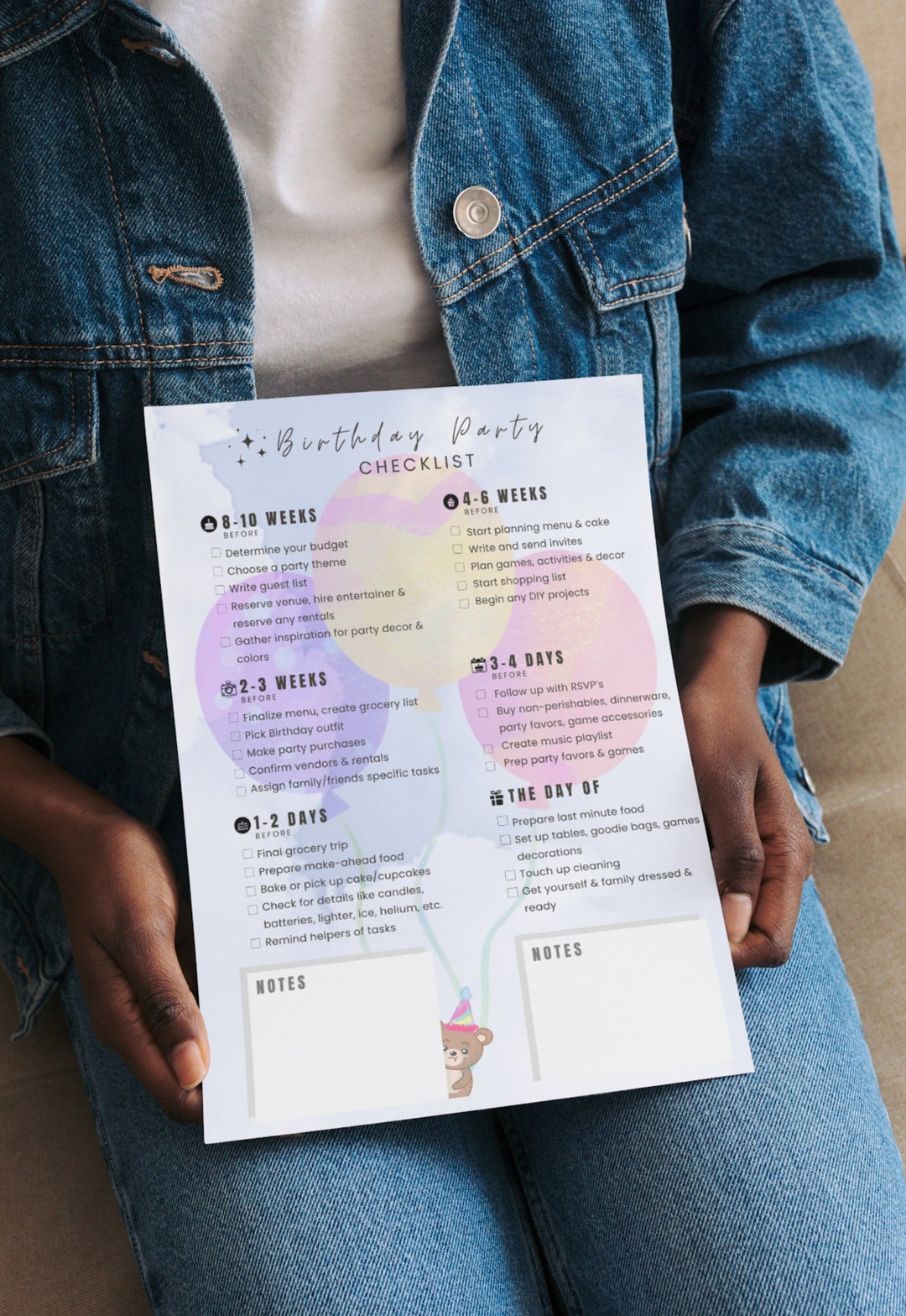 Birthday Party Planning Checklist | Printable Event Organizer | Party ...