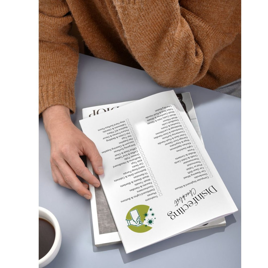 Disinfecting Checklist Minimalist Cleaning Schedule Printable ...