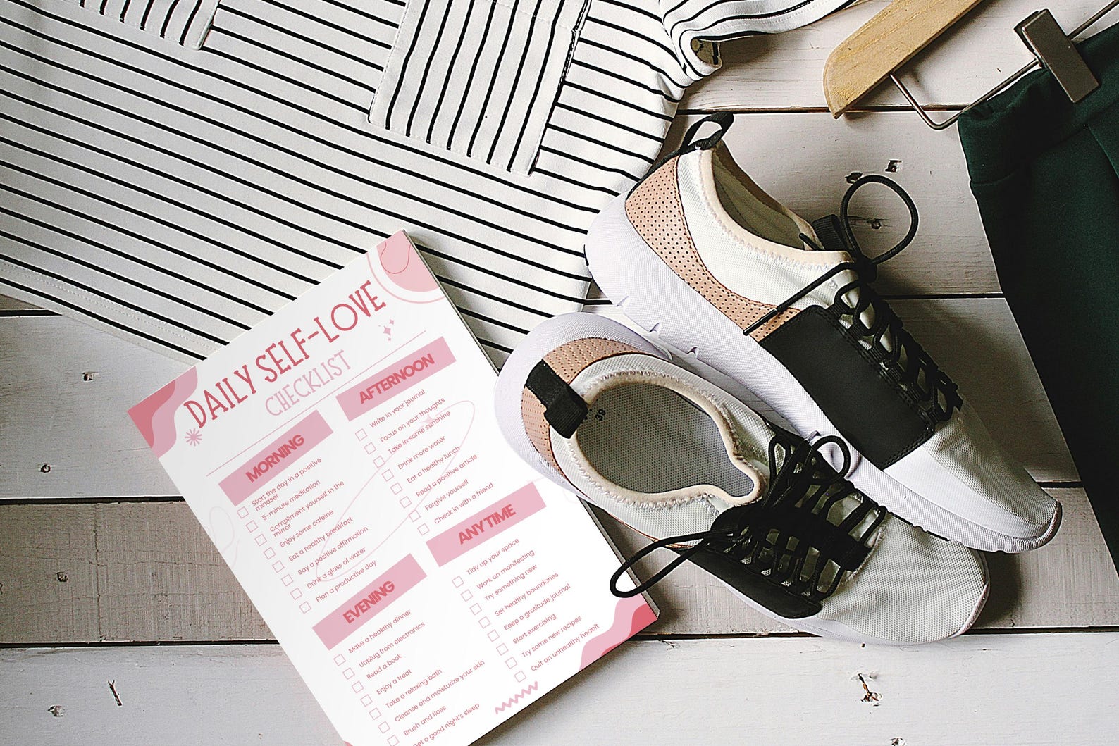 Daily Self Love Checklist Printable | Mental Health and Wellness ...