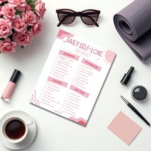 Daily Self Love Checklist Printable | Mental Health and Wellness ...