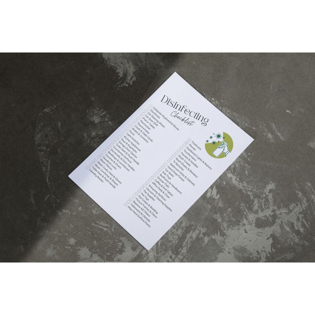 Disinfecting Checklist Minimalist Cleaning Schedule Printable ...