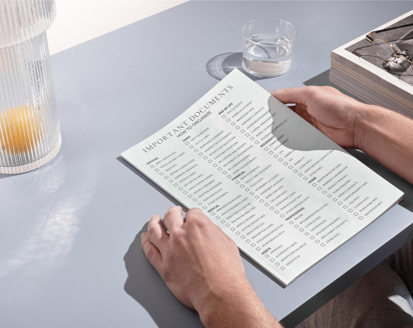 Important Documents Checklist | Printable Filing System Organizer ...