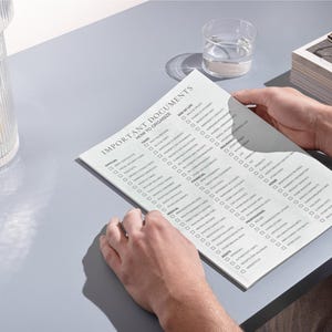 Important Documents Checklist | Printable Filing System Organizer ...