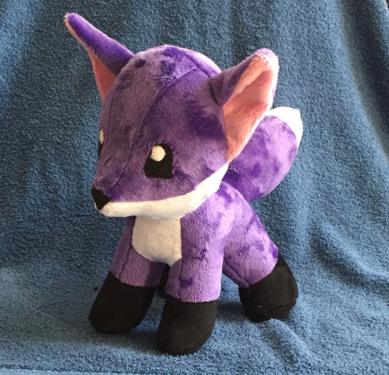 Fox Plush Stuffed Animal Purple Plushie - Etsy