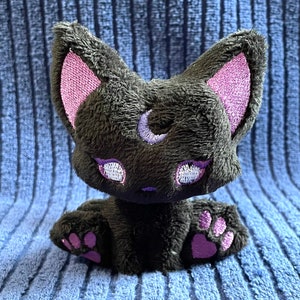 Moon Cat Plushie / Cute Celestial Witch Purple Plush for Decor and ...