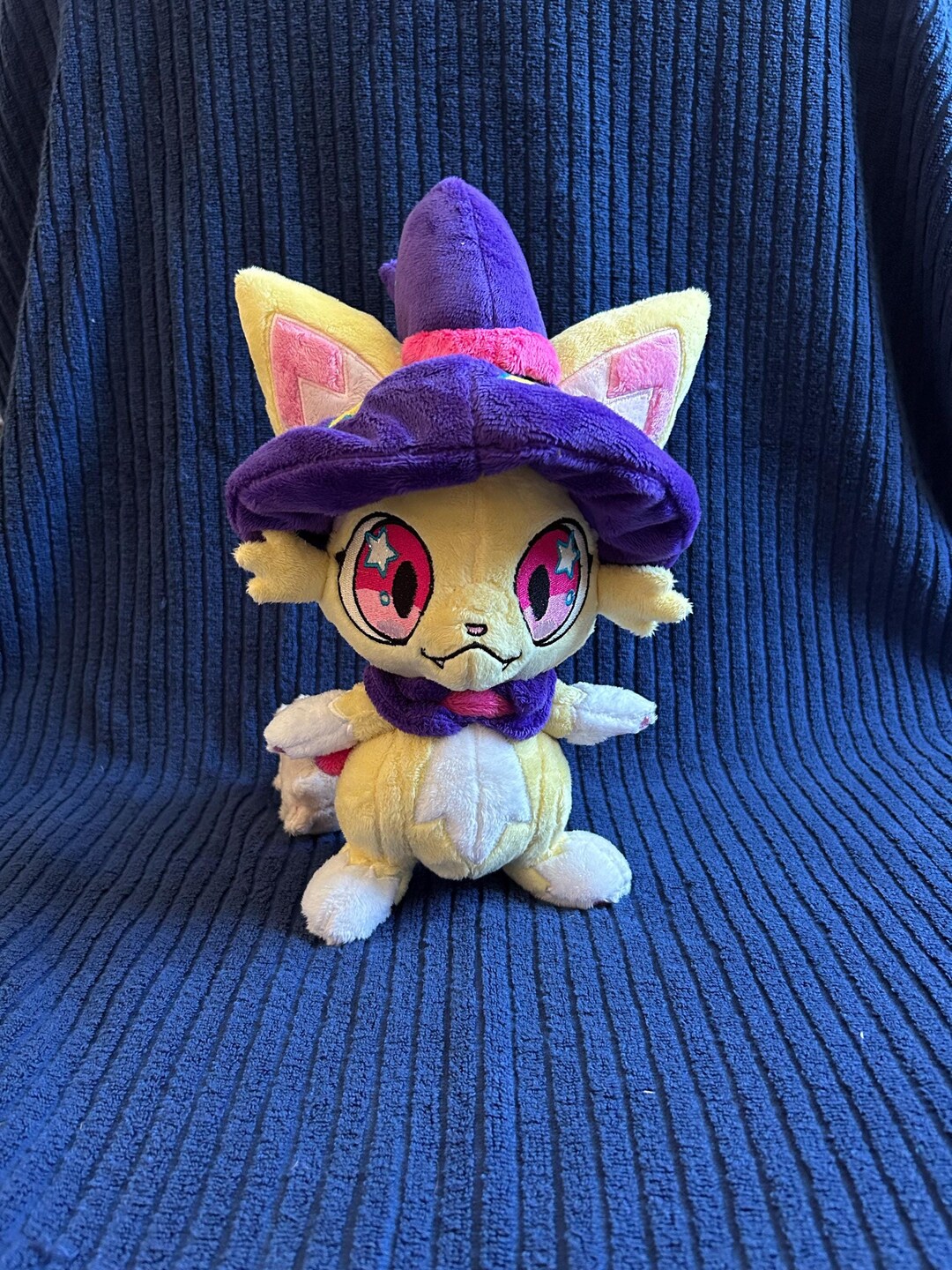 Witch Cat Plushie | Cute Halloween Kitty With Hat Stars and Sparkle - Etsy