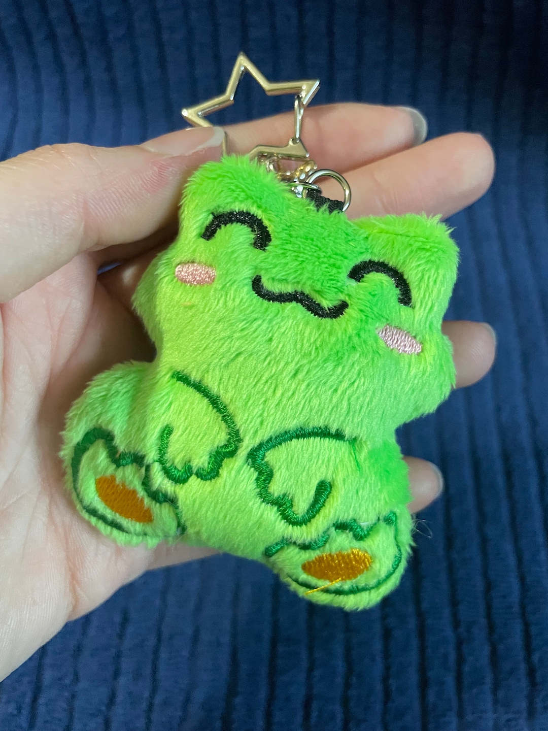 Cute Frog Plushie Keychain | Kawaii Plush Accessory for Keys, Bag, or ...