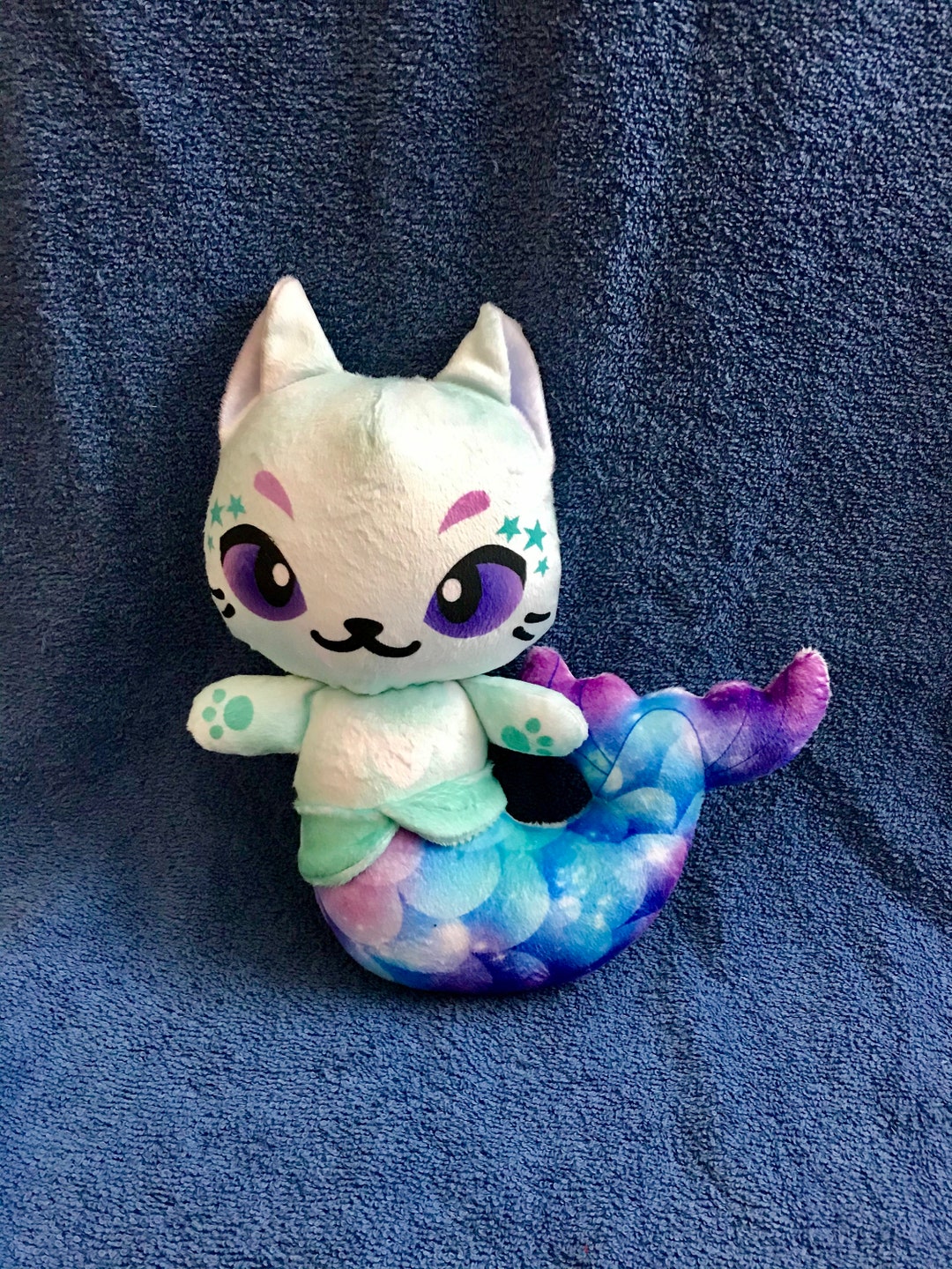 Mermaid Cat Plushie / Kitty Plush / Merkitty / Mercat/ Kitten Stuffed ...