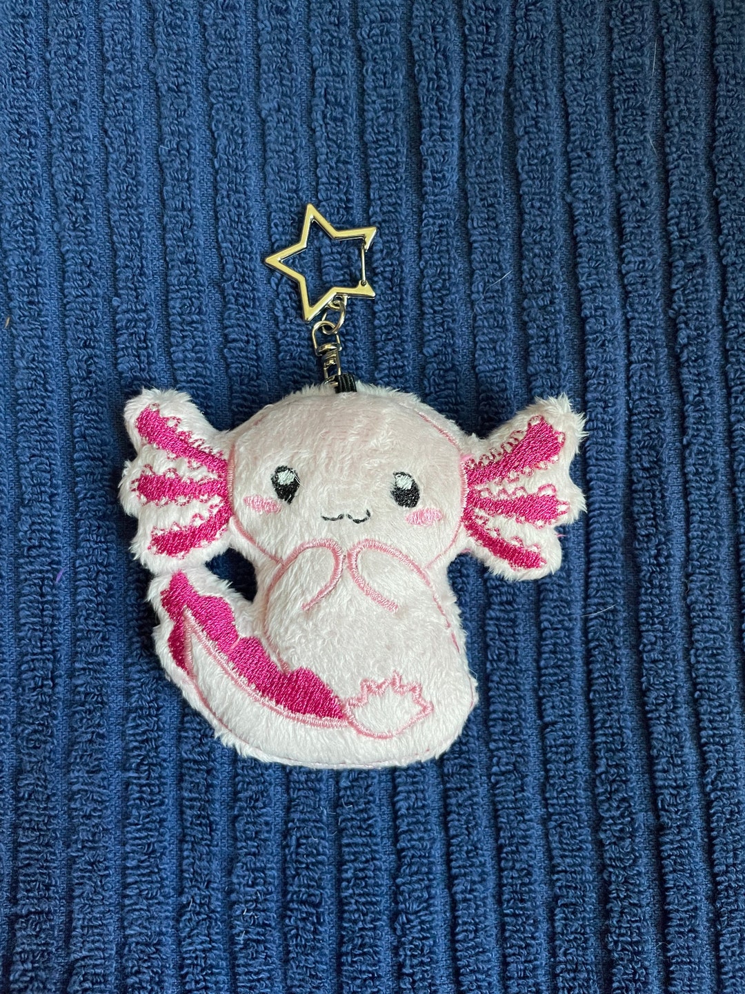 Cute Axolotl Plushie Keychain | Kawaii Salamander Accessory for Keys ...