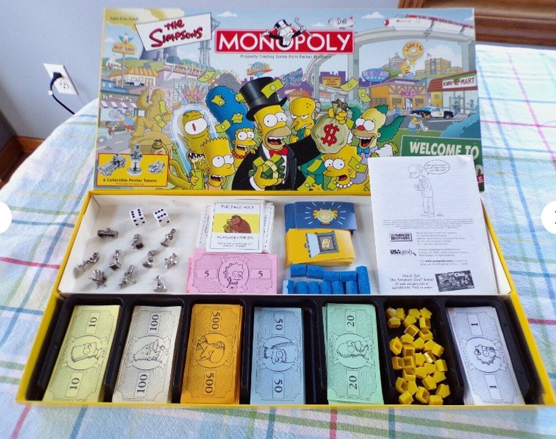 2001 Simpsons Monopoly Board Game Xtra Pewter Tokens/markers - Etsy