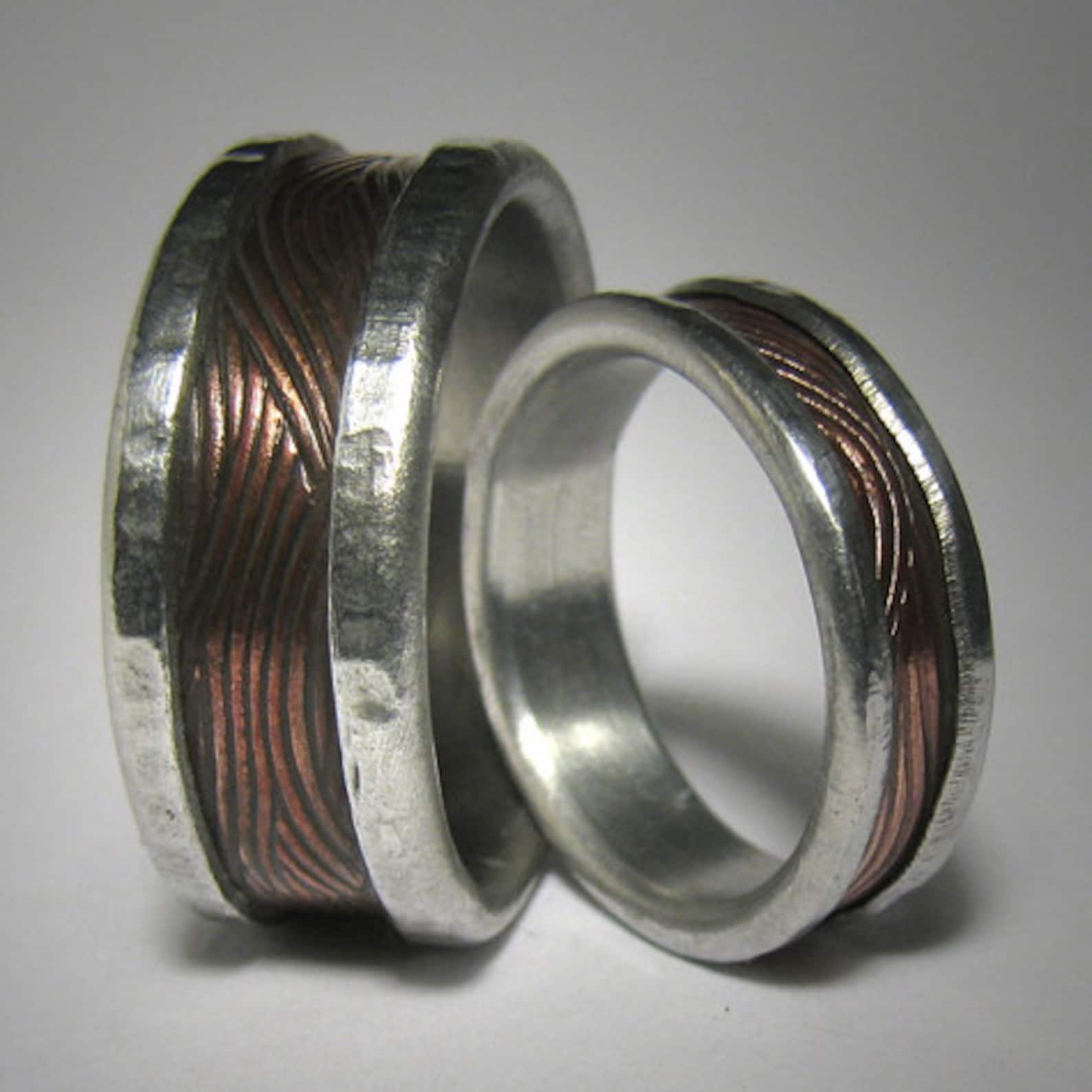 Rustic Mens Ring Mens Wedding Band Promise Ring Hammered Ring - Etsy