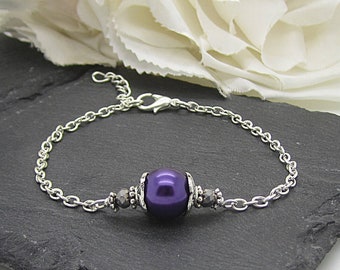 Purple pearl jewelry | Etsy