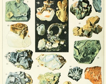 Minerals drawing | Etsy