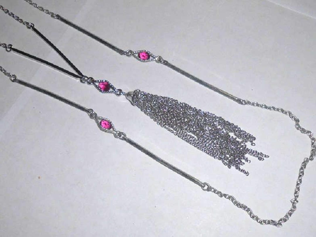 CVB (1930) Sarah Coventry 1978 "serenade" Silver Tone 2 Chain Necklace ...