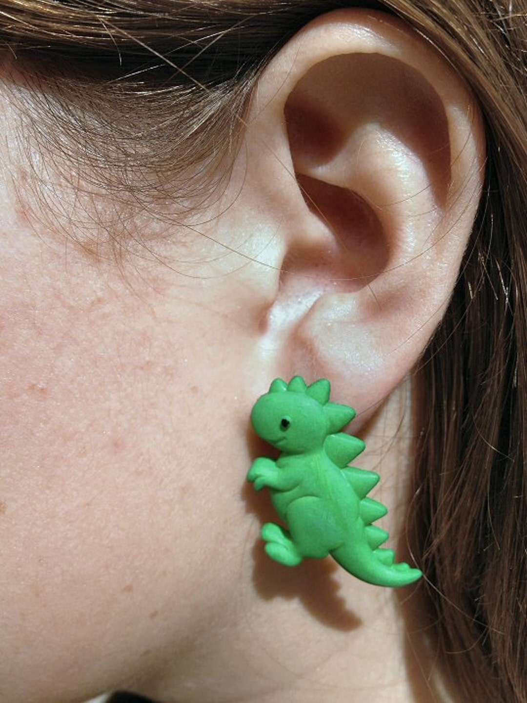 Green T-rex Post Earrings - Etsy